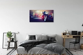 Obrazy na plátně Motocykl sky city 140x70 cm