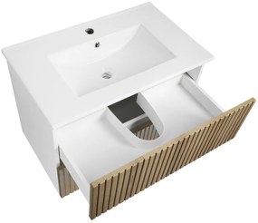 Aqualine Aqualine, PANEDA STRIP umyvadlová skříňka 74,5x55x45,2cm, dub emporio, PN375