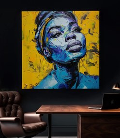 Obraz na plátně - Africká žena Muriel FeelHappy.cz Velikost obrazu: 80 x 80 cm