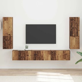 Sestava TV skříněk 4 ks Staré dřevo Kompozitní dřevo 3409049