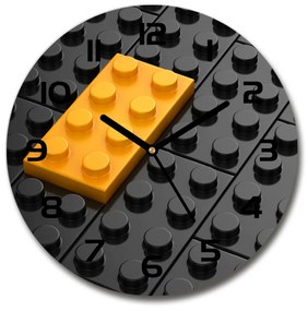 Wallmuralia Skleněné hodiny kulaté Lego fi 30 cm