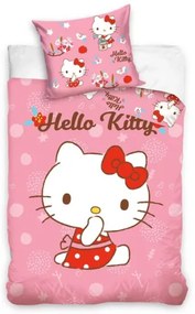 Carbotex Povlečení bavlna do postýlky Hello Kitty Malá Mlsalka 100x135, 40x60 cm