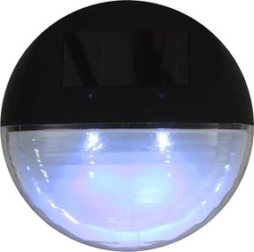 Zahradní nástěnné solární lampy LED 24 ks kulaté černé 277139