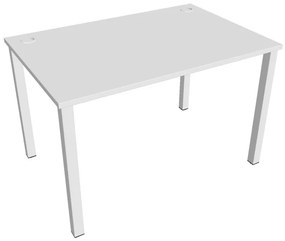 Stůl pracovní rovný 120 cm - Hobis Uni US 1200 Dekor stolové desky: bílá, Barva nohou: bílá