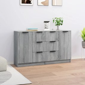 Příborníky 2 ks šedé sonoma 60 x 30 x 70 cm kompozitní dřevo 3115794