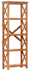 Knihovna 60 x 30 x 160 cm masivní akácie s medovým povrchem 289625