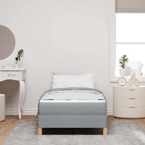 Postel s boxspringem s matrací Světle šedá 80 x 200 cm textil 3398521