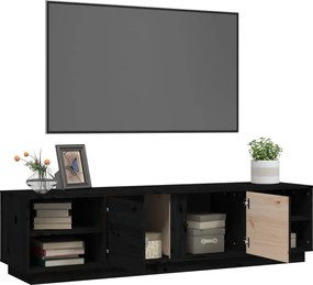 vidaXL TV skříňka 156 x 40 x 40 cm masivní borové dřevo [814458] Barva: Černá