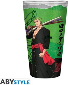 One Piece Sklenička Zoro 400 ml Vícebarevná