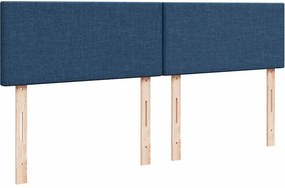 Box spring postel s matrací modrá 200x200 cm textil 3287562