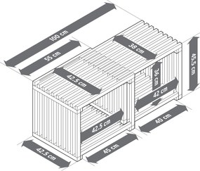 Tchibo - Rozkládací konferenční stolek »Fleksibel« - barva: hnědá
