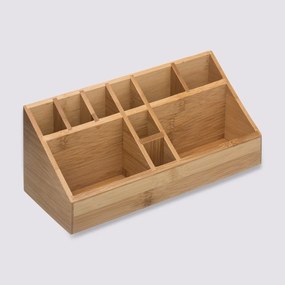 Kosmetický organizér Woody 10 přihrádek bambus