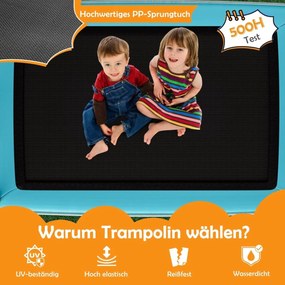 Costway 3-in-1 Dětská trampolína s houpačkou a horizontální tyčí