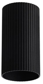 Minimalistické bodové svítidlo Lucas Ribbed Tube 10 černá