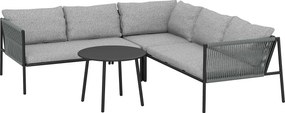 Sada zahradního nábytku Outsunny - ratanový lounge set se rohovým gaučem, stoly a polštáři - odolný proti povětrnostním vlivům pro 6 osob | Aosom