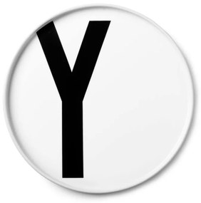Design Letters Talíř s písmenem Y, white
