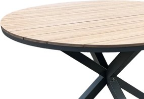 Zahradní stůl Alumio 111,5 cm hnědý/tmavě šedý