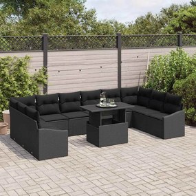 Set pohovek 11 ks Černá polyratan 3349079