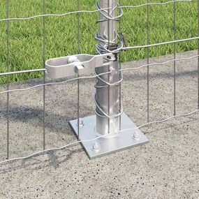 Zahradní euro plot s betonovým základem 10 x 1,4 m Stříbrná 3351002