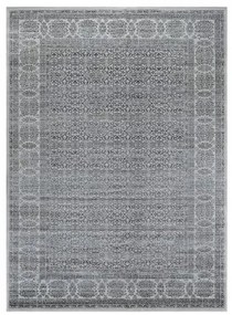 koberec NOBIS 84302 stříbro/antracit vzor rámu velikost 160x230 cm | krásné koberce cz