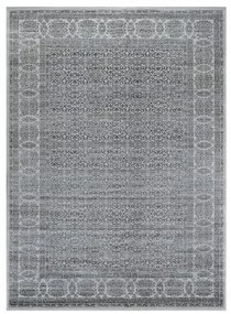 koberec NOBIS 84302 stříbro/antracit vzor rámu velikost 185x275 cm | krásné koberce cz