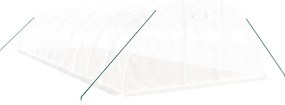 Skleník s ocelovým rámem bílý 48 m² 12 x 4 x 2 m 3188076