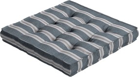Sedák Kuba s úchytem barva modrá látka pletený vzor, vzorované