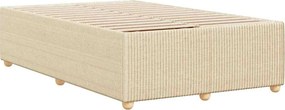 Rám postele bez matrace krémový 120 x 200 cm textil 3284933