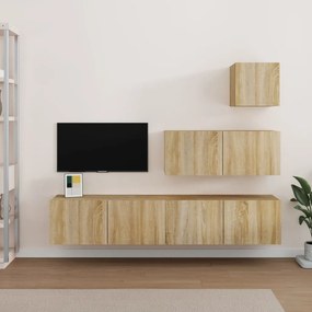 4dílný set TV skříněk dub sonoma kompozitní dřevo 3114648