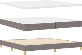 Postel s boxspringem s polštářem Taupe 200 x 200 cm textil 3341318