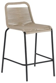 OnaDnes -20% Béžová pletená barová židle Kave Home Lambton 62 cm