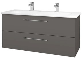 Dřevojas Koupelnová skříň GIO SZZ2 120 Varianta: N01 Bílá lesk / Úchytka T03 / D20 Galaxy