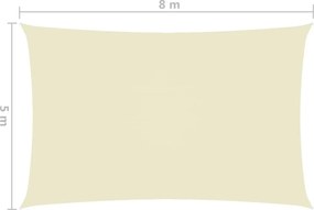 vidaXL Stínící plachta oxfordská látka obdélníková 5 x 8 m [135221] Barva: Bílá