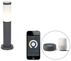 Chytré venkovní lampy sloup antracitová 45 cm vč. Wifi P45 - Rox