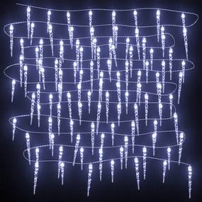 Vánoční světelné rampouchy 200 studeně bílých LED 20m akryl PVC - Default Title