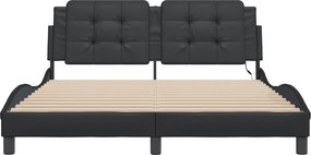 Rám postele s LED bez matrace Zadar černý 160 x 200 cm 3214117