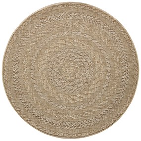 NORTHRUGS - Hanse Home koberce Kusový koberec Forest 103998 Beige/Brown - 160x160 (průměr) kruh cm