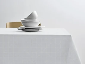 Södahl Kuchyňský ubrus ⌀180 Tiles Damask Optical White