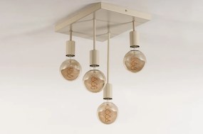 Stropní béžové svítidlo do kuchyně Flexform Quadro Bulb Accapulco Sand