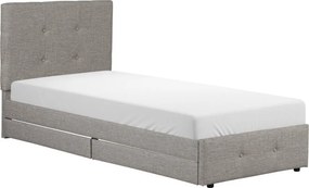 Postel s úložným prostorem, světle šedá, 90x200, DOREA Kondela 0000413712