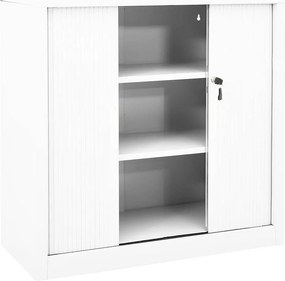 Skříň s posuvnými dveřmi bílá 90 x 40 x 90 cm ocel 336429
