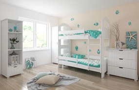 BabyBeds Dětská patrová postel HONZÍK II 180x80 Barevné provedení: Bílá, Úložný prostor: Ne, bez úložného prostoru