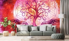 Samolepící tapeta pastelový magický strom života - 375x250 cm