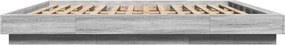Rám postele šedý sonoma 200 x 200 cm kompozitní dřevo 3281166