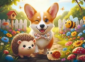 TREFL Puzzle Den s corgi / 30 dílků / 27 x 20 cm