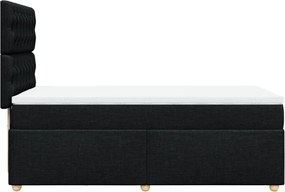 Box spring postel s matrací černá 90x200 cm textil 3291172