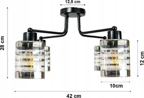 Závěsná lampa DRONE 4xE27 - SKLENĚNÁ KRYSTA