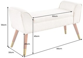 Designová lavice Dafina 90 cm antracitová