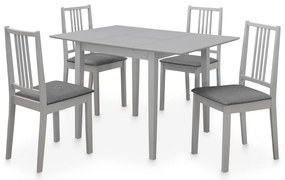 5dílný jídelní set MDF šedý 276398