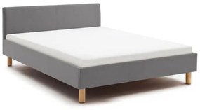 Čalouněná postel adela 140 x 200 šedá MUZZA